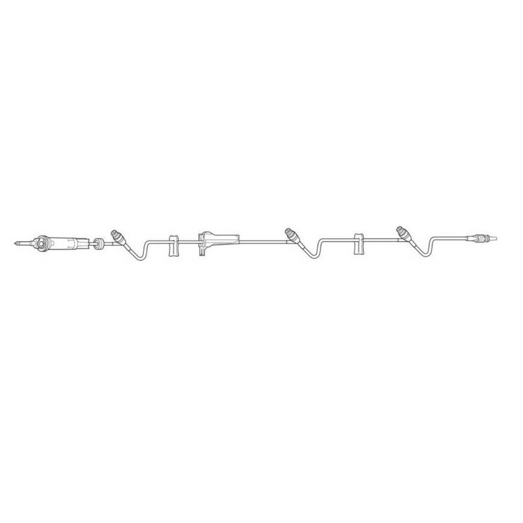 Baxter 2C8541 IV Pump Set Continu-Flo® Gravity / Pump 3 Ports 10 Drops
