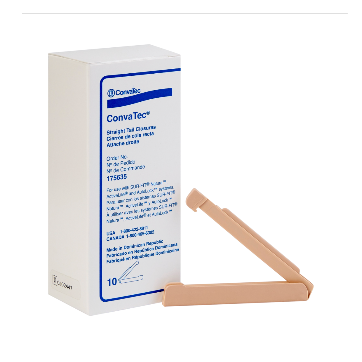 ConvaTec® Tail Closure Clamp 20/bx for use with Active Life®, SUR-FIT