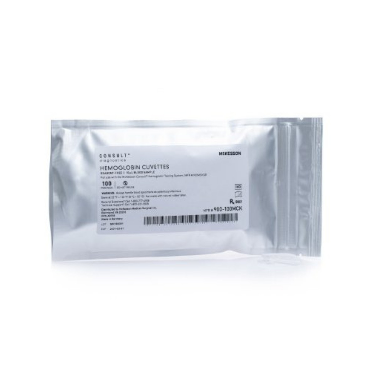 McKesson Consult® Hb Hemoglobin Cuvettes 100/Bx